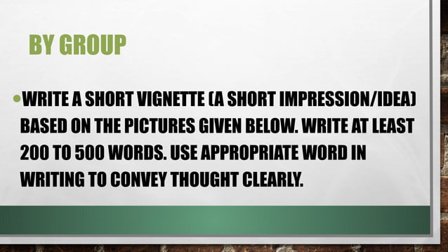 HOW_TO_WRITE_A_VIGNETTE_IN_LITERATURE.pptx | Books and Literature