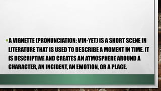 HOW_TO_WRITE_A_VIGNETTE_IN_LITERATURE.pptx | Books and Literature