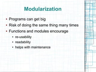 Functions and modules in python | PDF