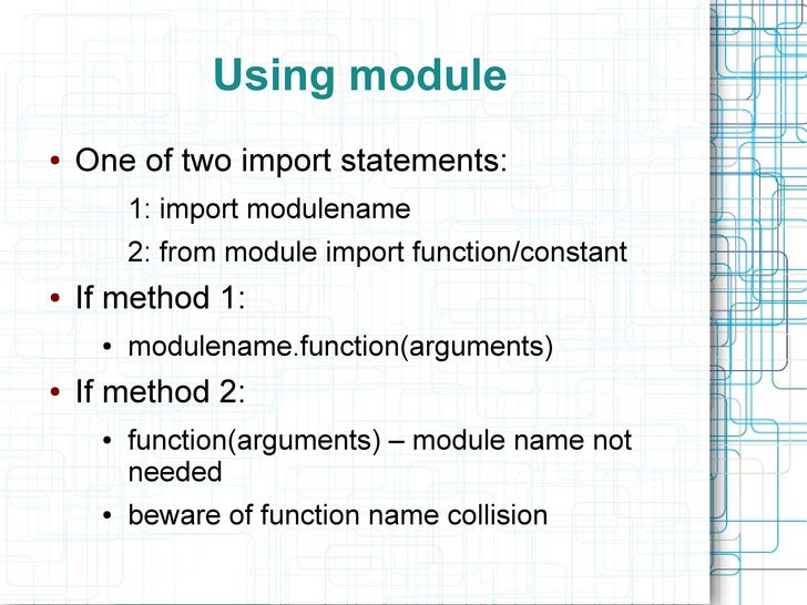 Functions And Modules In Python