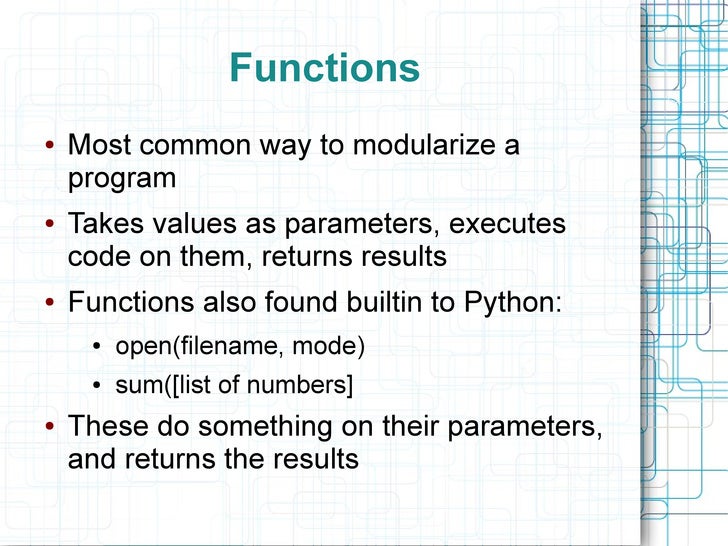 Functions And Modules In Python
