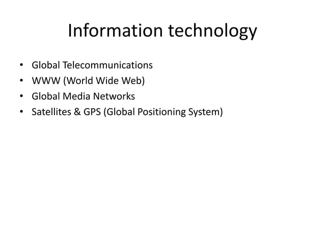 technology and globolisation | PPT