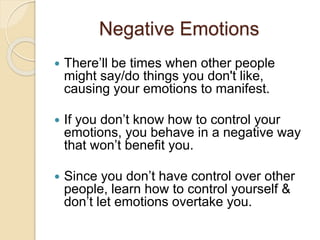 Control your stress and emotions | PPTX
