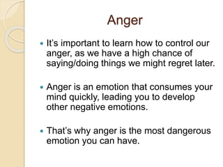 Control your stress and emotions | PPTX