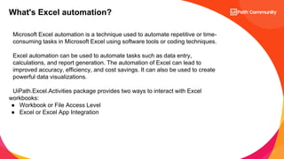 Day 4 - Excel Automation and Data Manipulation | PDF