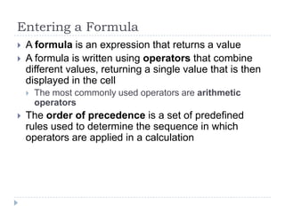 Day 4 more on formulas and functions | PPT
