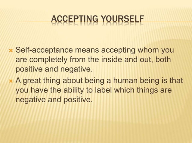 Self-acceptance | PPT