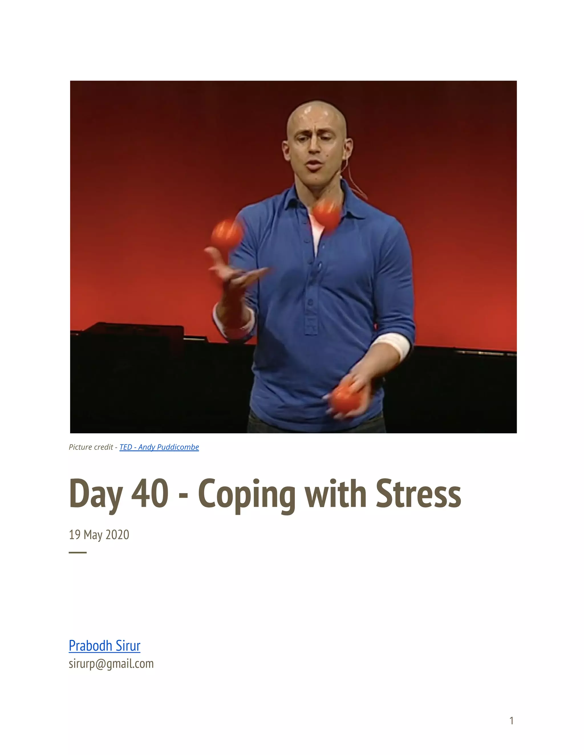Day 40 coping with stress | PDF