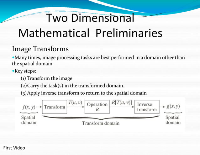DIGITAL IMAGE PROCESSING - Day 4 Image Transform | PDF | Digital Audio ...