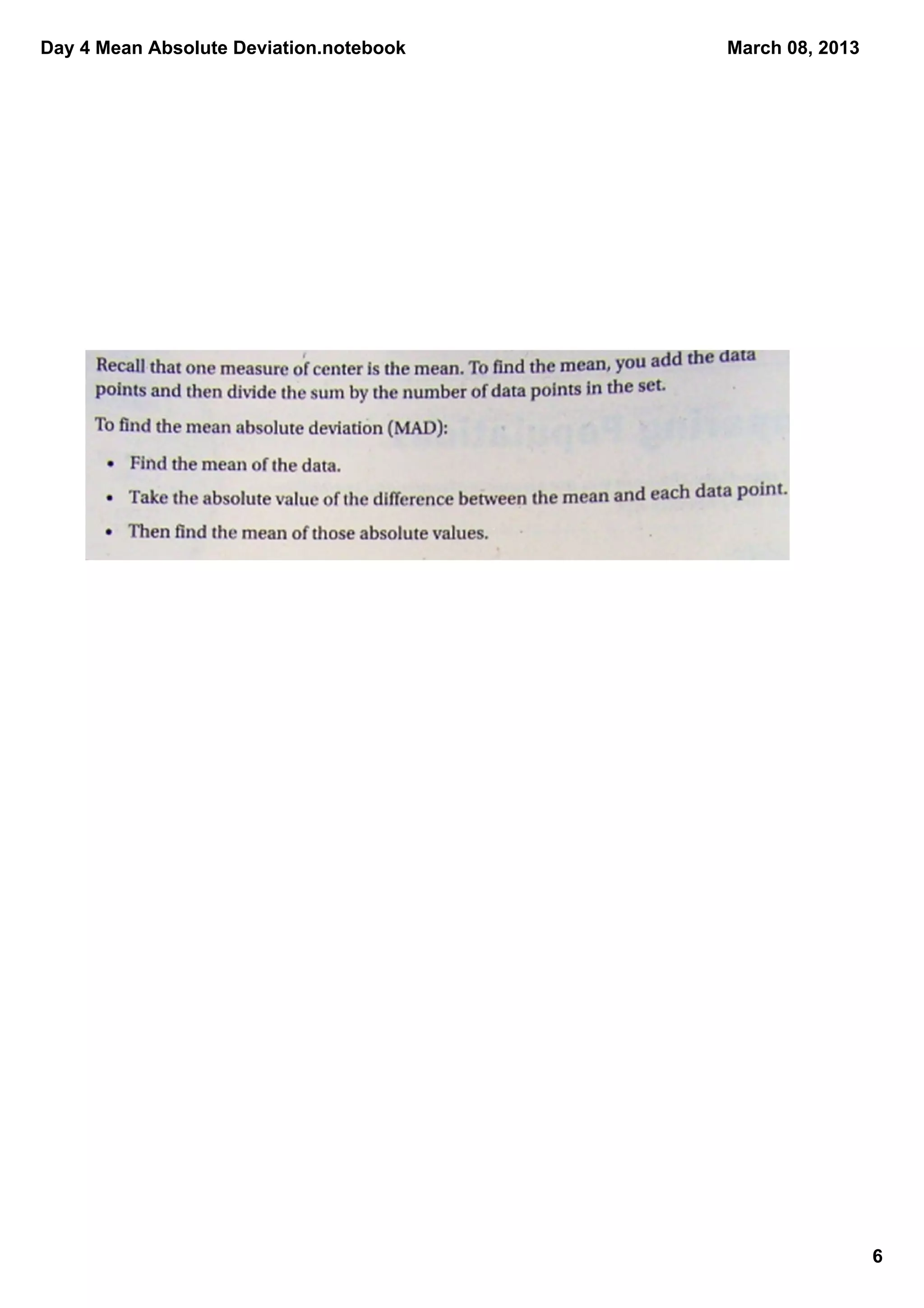 Day 4 mean absolute deviation | PDF