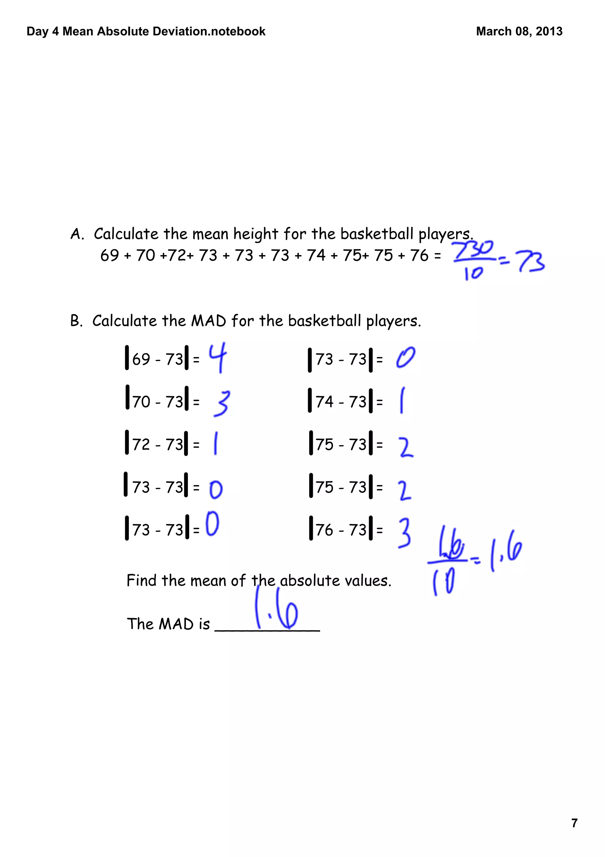 Day 4 mean absolute deviation | PDF