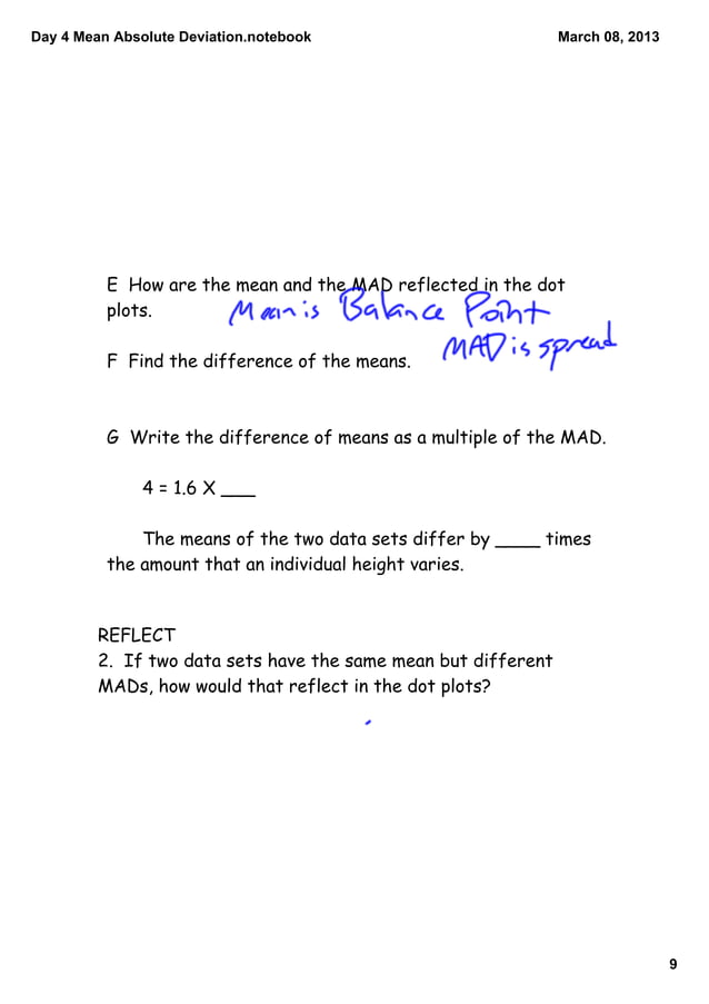 Day 4 mean absolute deviation | PDF