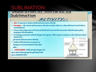 Class ix ch 2 Methods of Separation PART 1 | PPTX | Chemistry | Science