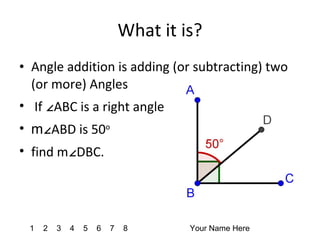 2nd Test - Segment And Angle Addition Ppt | PPT
