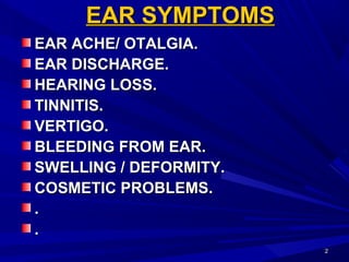 symptomatology of ear diseases | PPT