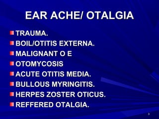 symptomatology of ear diseases | PPT