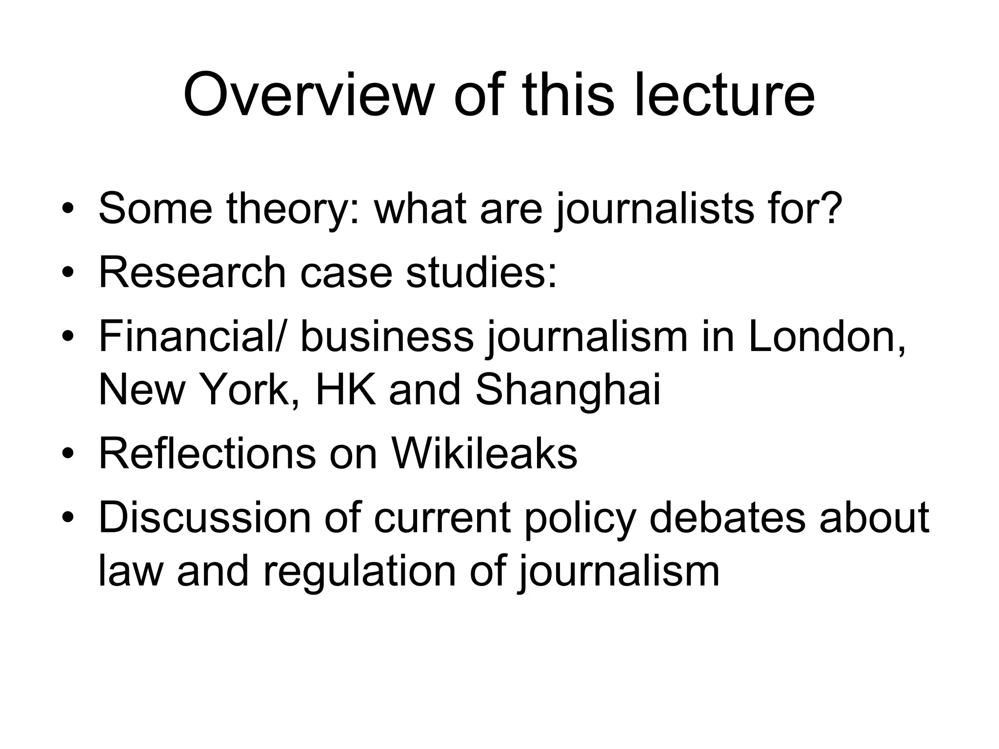 Rights and Responsibilities of Journalists | PDF