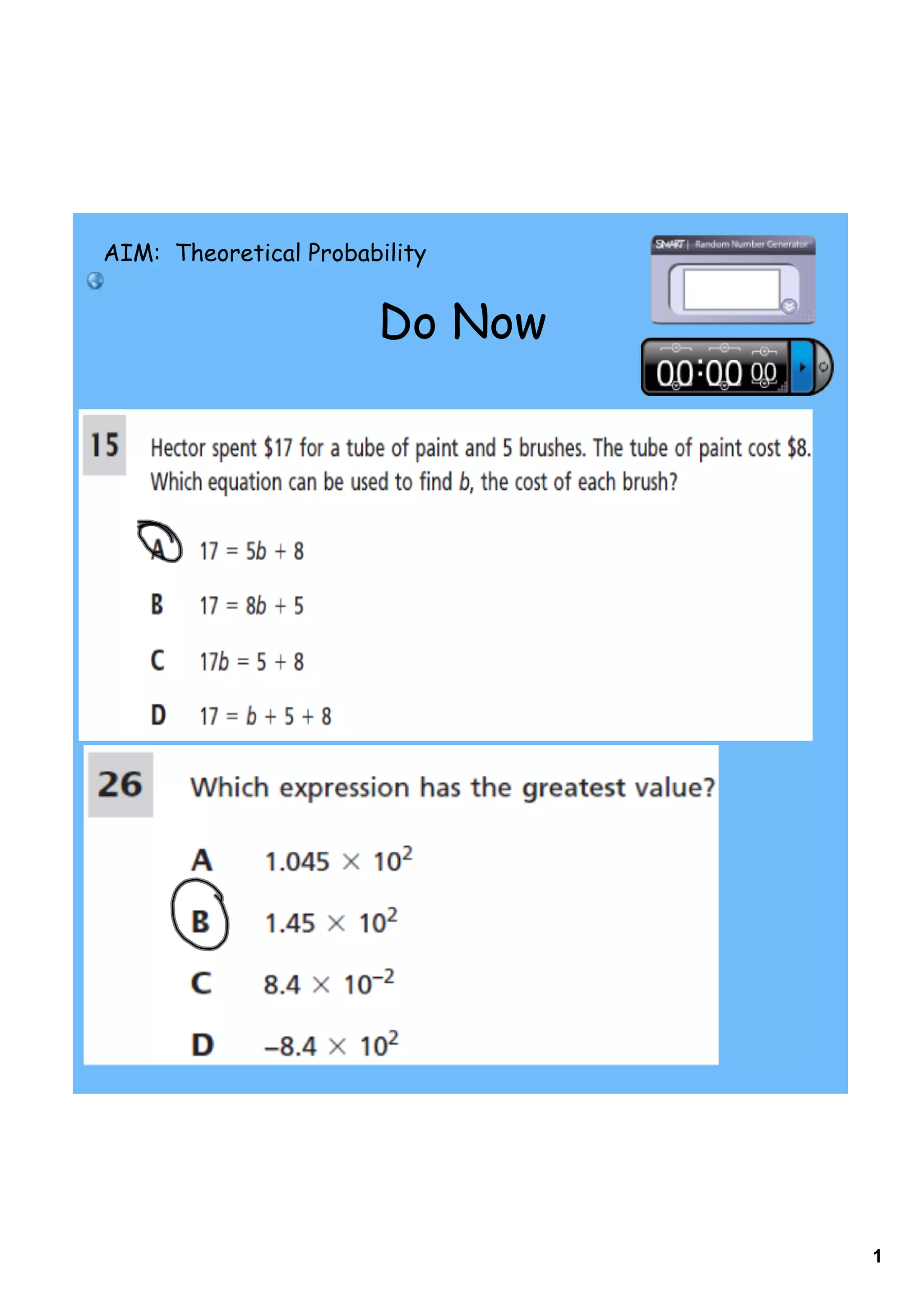 Day 4 theoretical probability | PDF
