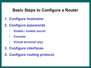 Day 5.3 configuration of router | PPT