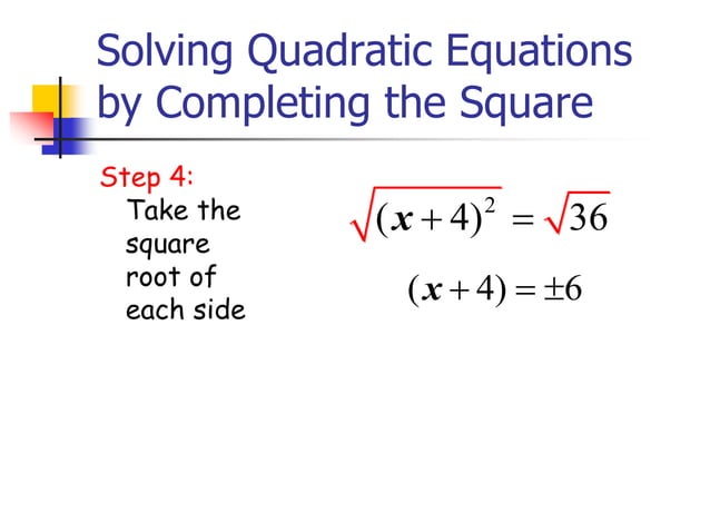 Day 5 - NOTES Completing the Square.ppt
