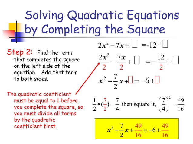 Day 5 - NOTES Completing the Square.ppt
