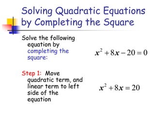Day 5 - NOTES Completing the Square.ppt