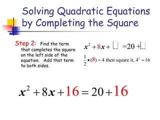Day 5 - NOTES Completing the Square.ppt