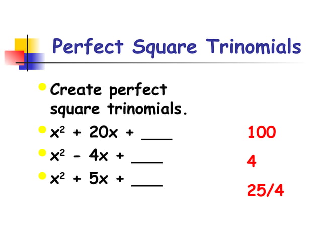 Day 5 - NOTES Completing the Square.ppt