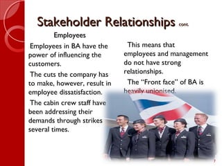 Case Study British Airways Stakeholder Analysis | PPT