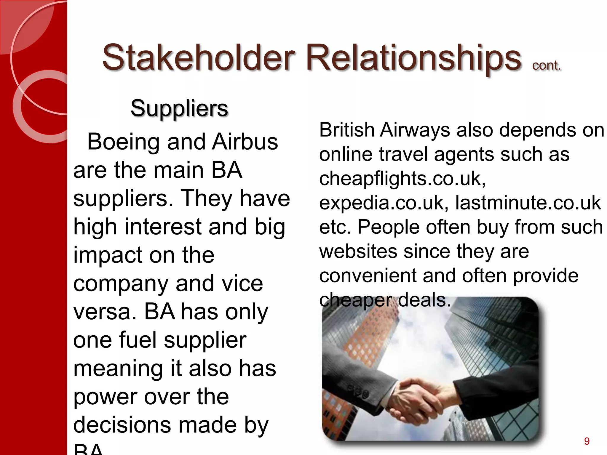 Case Study British Airways Stakeholder Analysis | PPSX