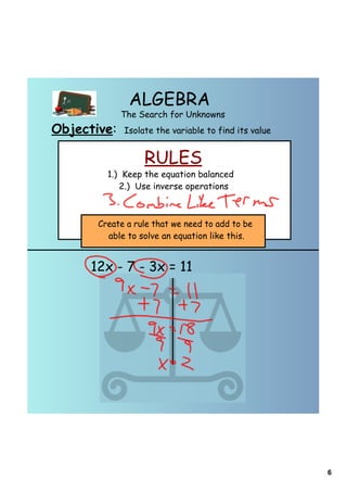 Day 5 combining like terms equations | PDF