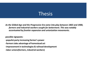Day 5 gilded age progressives group b | PPTX | Land and Farms | Real Estate