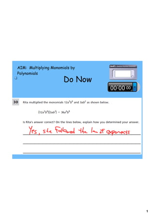 Day 5 mult poly by mono | PDF