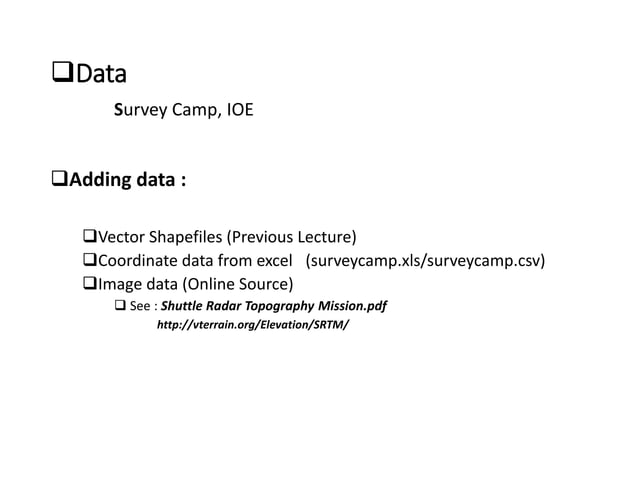 Adding data into GIS | PPTX