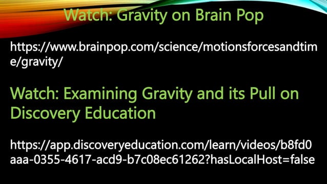 Day 6 - Force and Motion - How Distance and Mass Affect Gravity Power ...