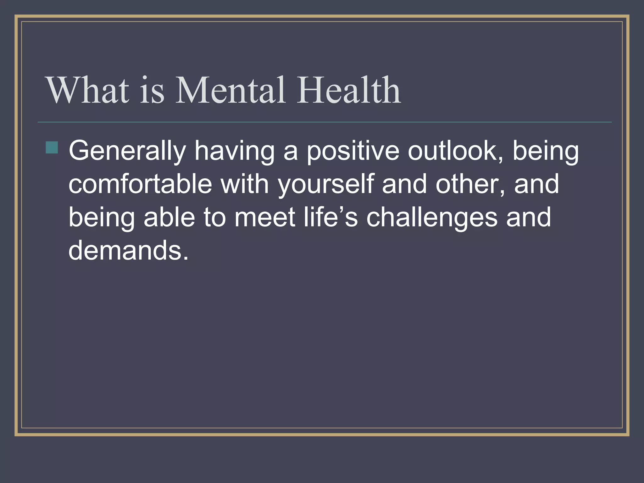 Mental & Emotional Health | PPT