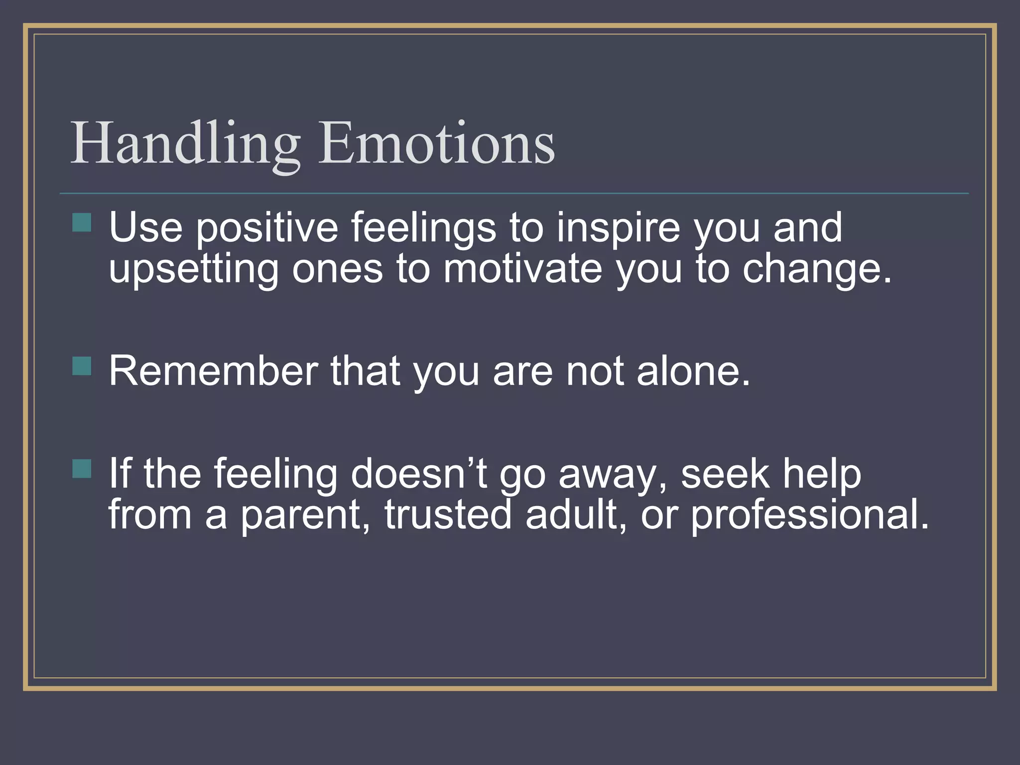 Mental & Emotional Health | PPT