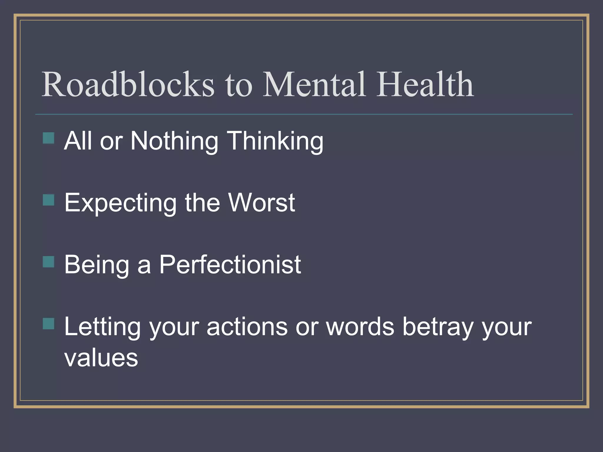 Mental & Emotional Health | PPT