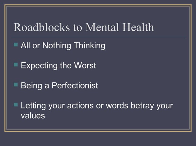 Mental & Emotional Health | PPT