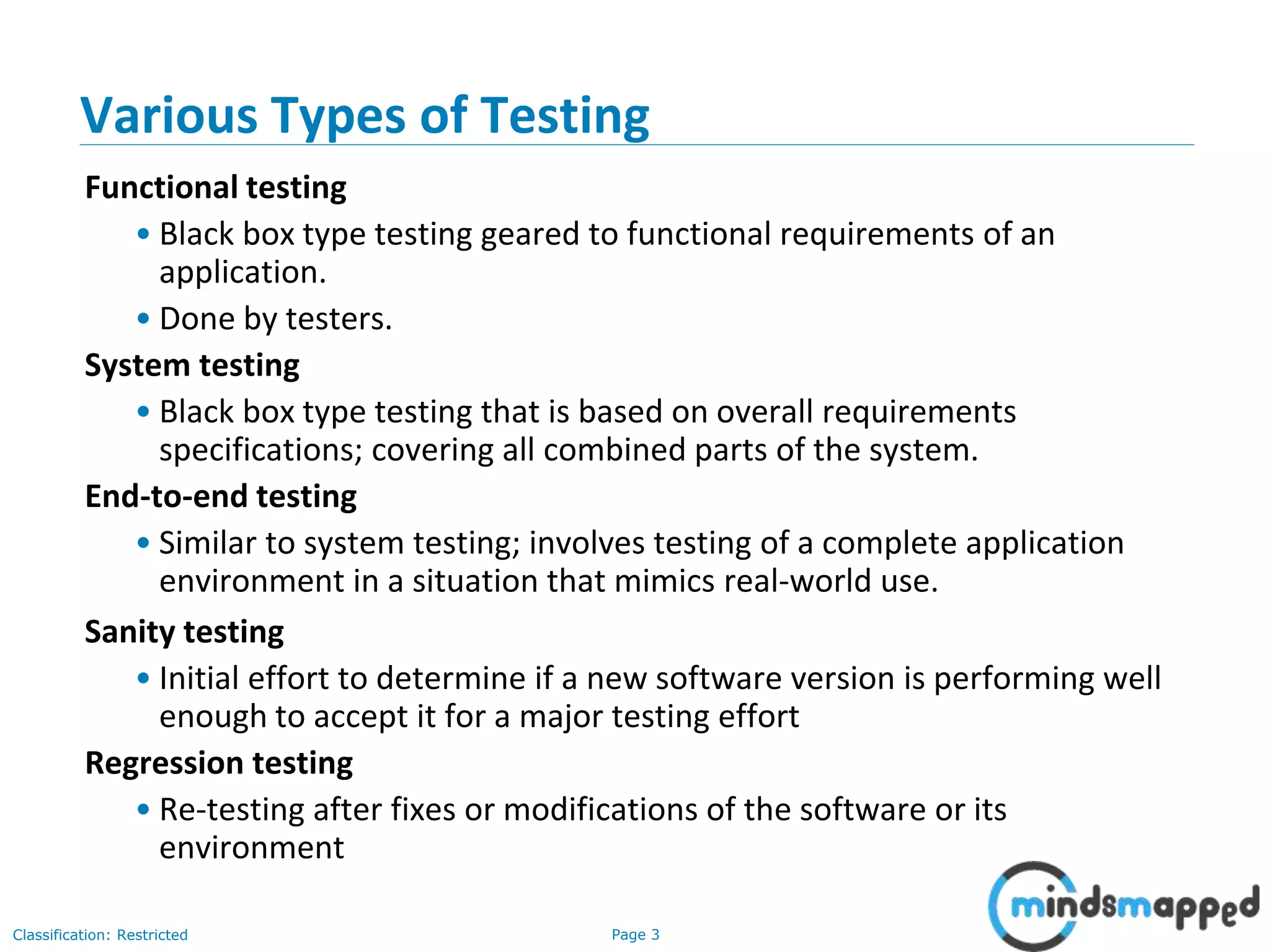 Session 06 - Types of Testing | PPTX