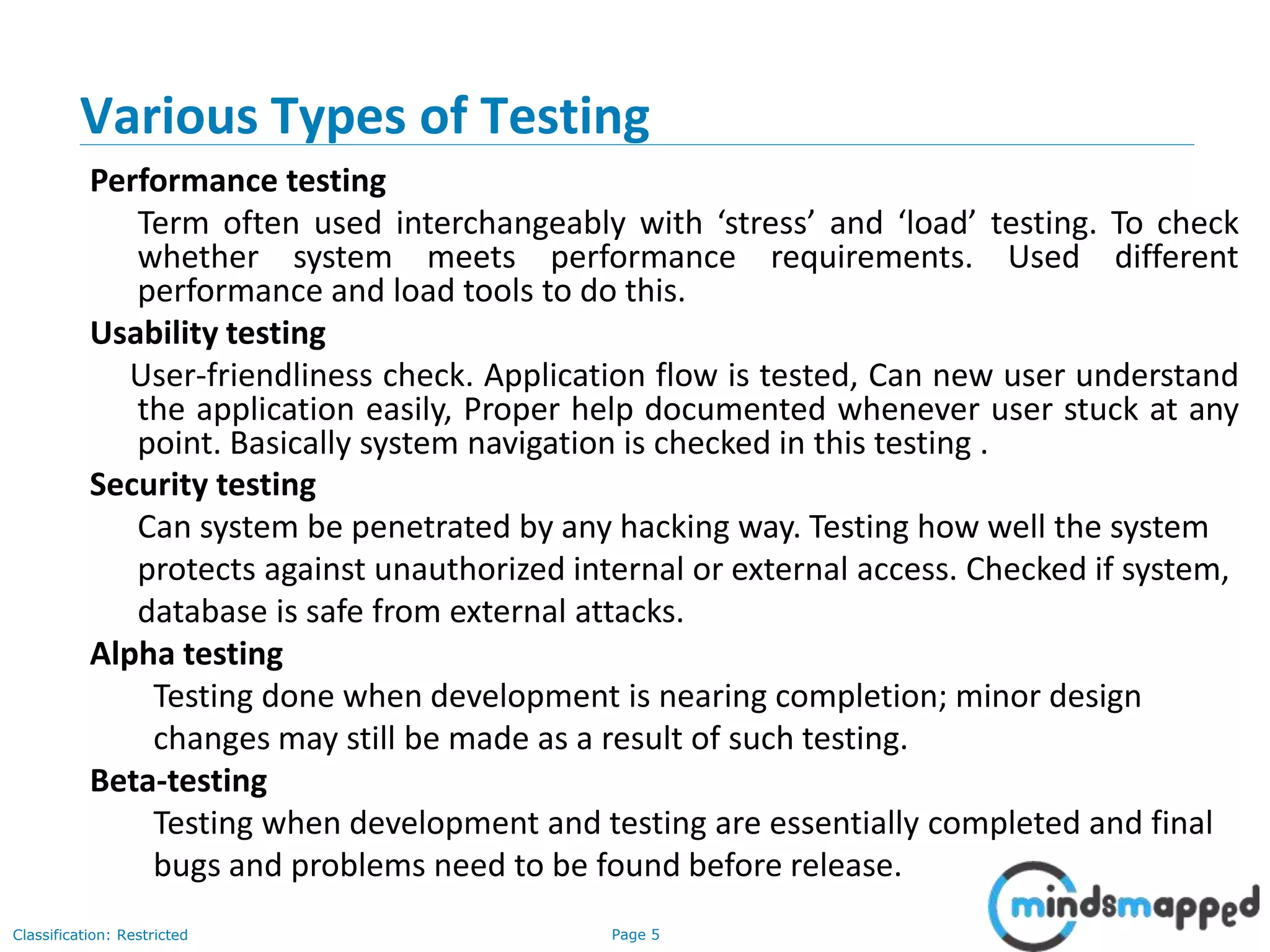Session 06 - Types of Testing | PPTX