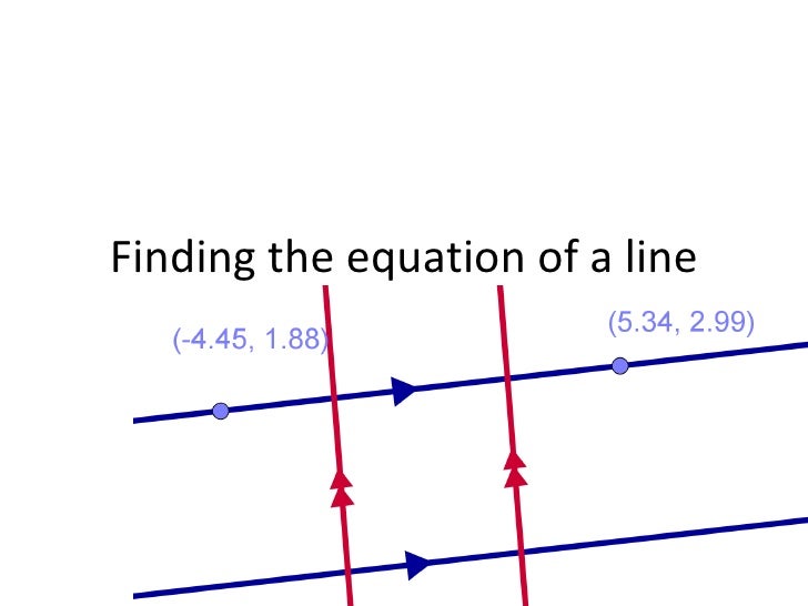 3rd Test - Writing The Equation Of A Line