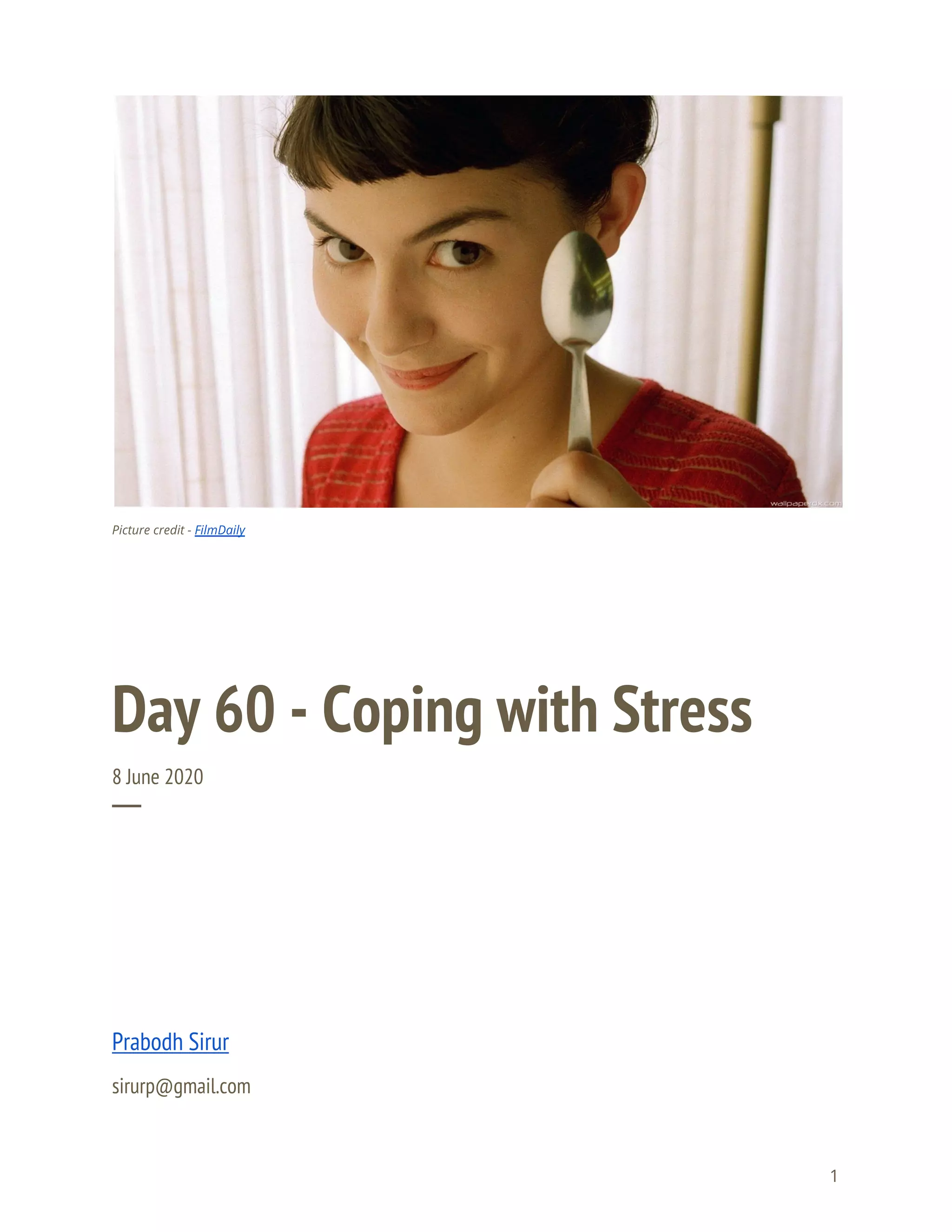 Day 60 coping with stress | PDF | Mental Health | Diseases and Conditions
