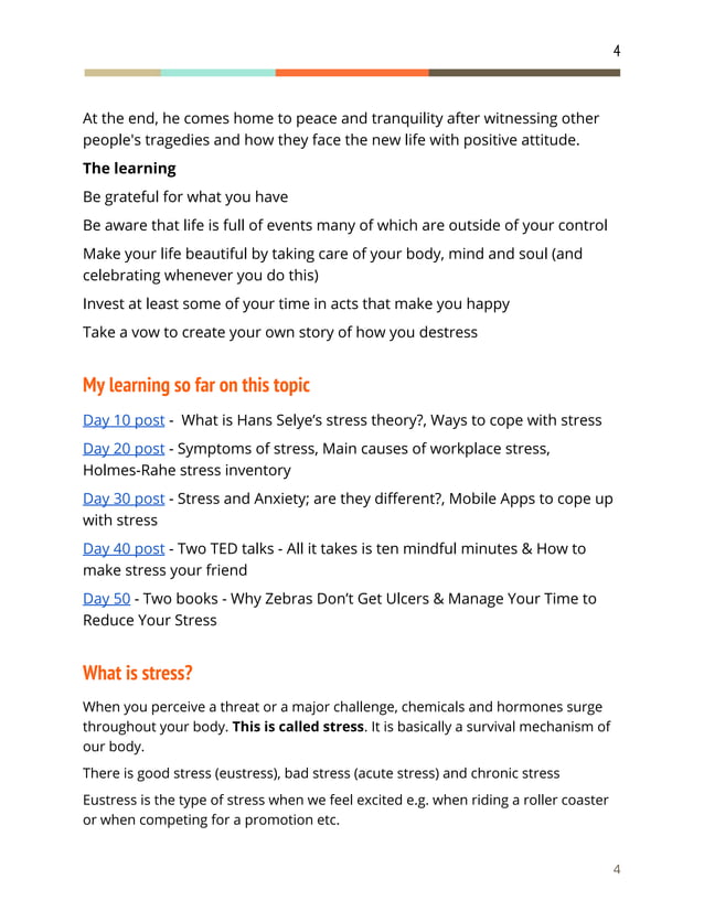 Day 60 coping with stress | PDF | Mental Health | Diseases and Conditions