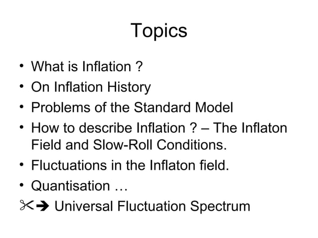Day 6 cosmo_inflation_ss09 | PDF | Physics | Science