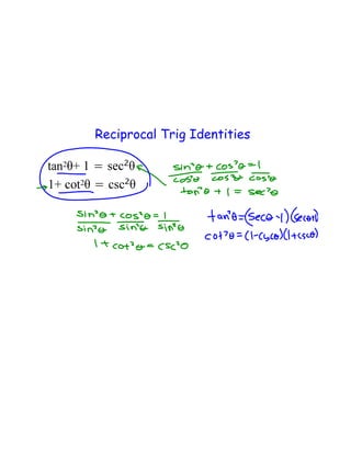 Examples Of Reciprocal Identities