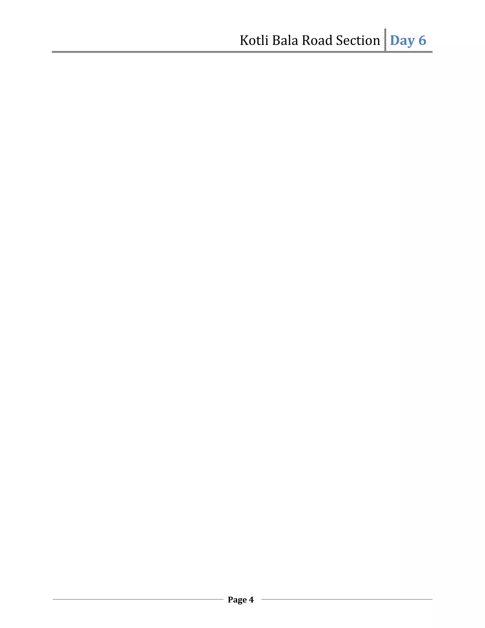 Day6 kotli bala road section | DOCX