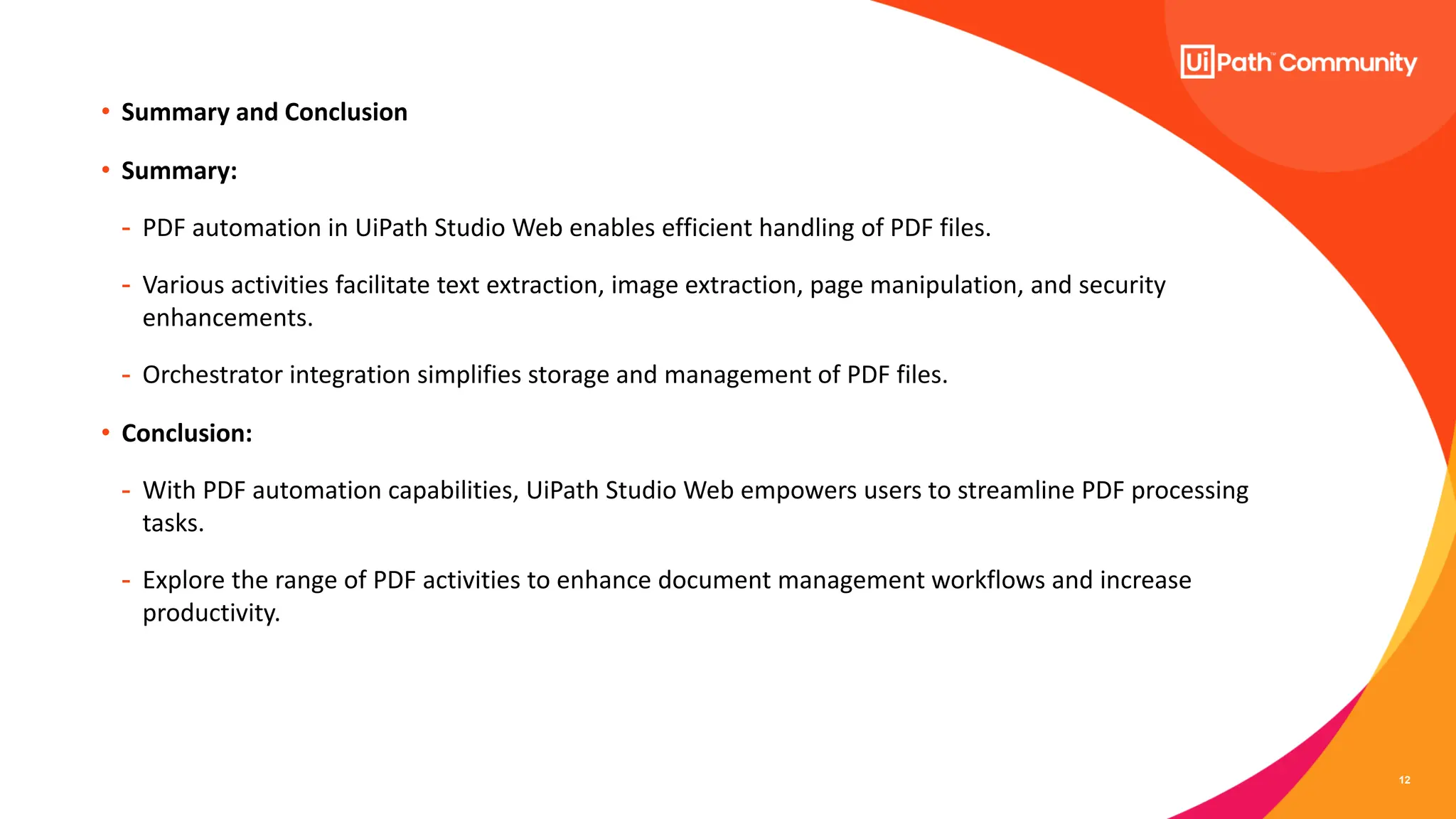 UiPath Studio Web workshop series - Day 6 | PPTX
