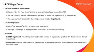 UiPath Studio Web workshop series - Day 6 | PPT