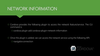 Cordova training : Cordova plugins | PPTX | Operating Systems | Computer Software and Applications